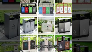 Large Classified Sanitation Trash Bins - Stainless Steel Outdoor Commercial Bins for Parks, Scenic Areas & Roadside Use  Custom trash can