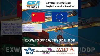 China US-EU Door-to-Door Ocean Freight | Cost-Efficient LCL Consolidation & Cargo Tracking for sale