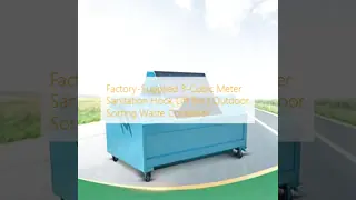 China Factory-Supplied 3-Cubic Meter Rust Resistant Hook Lift Bin for Outdoor Sorting Waste for sale