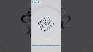 A Closer Look: Funnel/Volcano-Shaped Spring Sheets for Button Batteries - 304/316 Stainless Steel