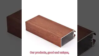 Outdoor use of wood grain aluminum profiles for display