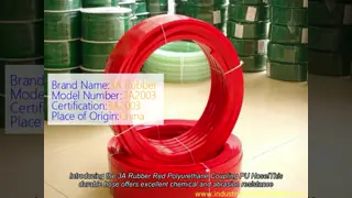 China Red Polyurethane Coupling PU Hose with Chemic Erode Resistant and High Tensile Strength in 1.15-1.25g/cm3 Density for sale