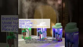 China Colorful LED Palm Tree Ultrasonic Humidifier with Humidistat Mini USB Plastic for Household Use for sale