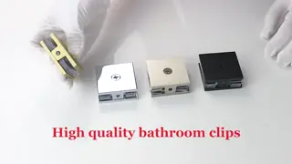 China Easy Installation square Bracket Clamp to Glass Clamp d Shape Black Flat Back Glass Clamp Hinge
 for sale