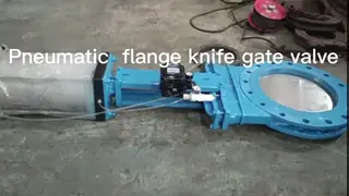 Pneumatic flange knife gate valve