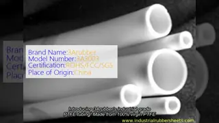 White 100% Virgin PTFE Tubing Industrial Grade 20Mpa Tensile Strength