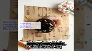 31*40cm Tray Display Paper ( White Kraft Paper ) Water and Oil Resistant