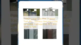 Durable Stainless Steel Outdoor Trash Bin