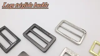 China Zinc Alloy Metal Strapping Buckles OEM / ODM Tri Glide Slide Buckle For Bag And Pet Collar for sale