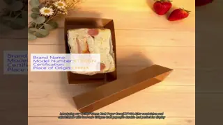 China 170 X 60 X 60mm Custom Kraft Paper Boxes Film Coated Sandwiches Salad Display for sale