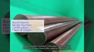 Good Insulation Cotton / Paper Phenolic Rod 10-200mm OD 1-3m Length