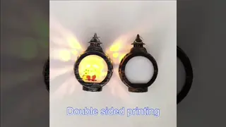 China Personalized Photo Lantern Sublimation Blank LED Christmas Lanterns Hanging Ornaments Christmas Decorations for sale