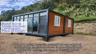 Soundproof Expandable Container House with Eco-Friendly Design for Versatile Use
