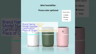 Mini Humidifier 7 Color Light Portable Mist Maker