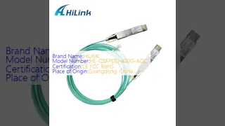 Hilink 400G QSFP-DD to QSFP-DD Active Optical Cable RoHS Compliant AOC