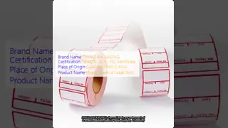 China Thermal Adhesive Labels Roll Self-Adhesive Red Border Blank Pricing Tags for Retail Stores Supermarkets Small Businesses for sale