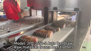 Industiral 3-Blades Meat Bandsaw Frozen Beef Trotters/Feet Cutting Machine With Precision Cut