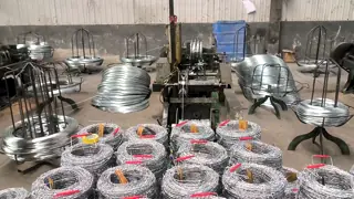 China 1.6mm 1.7mm Barbed Wire Chain Link Fence Forest Chain Link Barbed Wire for sale