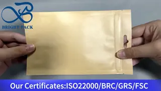 small kraft three-side sealed bag