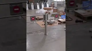 China Brushed Stainless Steel One-Way Manual Swing Barrier Gate with IP68 Protection for Secure Access Control for sale