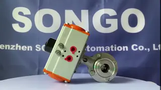 China Food Grade Sanitary Pneumatic Butterfly Valve SS304 Tri Clamp Double Acting for sale
