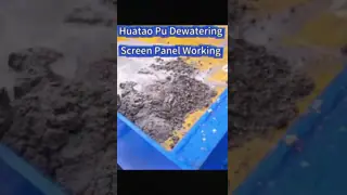 PU Dewatering screen panel working.