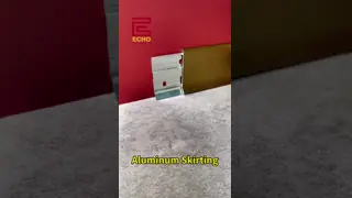 aluminum clip-on skirting, clip skirting board, aluminum baseboard trim, hidden skirting trim, wall