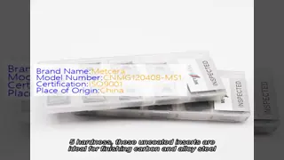 High Strength TiCN Based Cermet Turning Inserts CNMG120408-MS1 with HRA92.5 Hardness for Wear Resistance in External Turning
