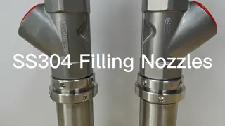 China SONGO Pneumatic Filling Nozzles Valve Internal Seal Type PTFE Seat Stainless Steel 316 For Liquid Beer for sale