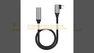 China 90 Degree USB Type C Full Featured Extension Cable For USB C Table Socket for sale