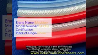 China 6mm ID High Temperature Silicone Braided Hose with Customizable Size for Industrial Applications for sale