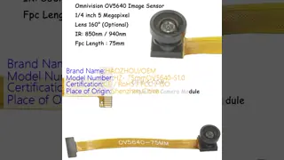 China ESP32 5MP OV5640 Camera Module with 75mm FPC, 2592×1944 Resolution at 30fps for Face Recognition for sale