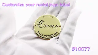 Metal Round Tag Bag Charm 10077