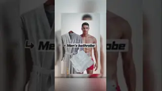 China ClassicSoft Men's Cotton Bathrobe - 51.2 Inch Chest, 41.3 Inch Length with V-Neck and Adjustable Belt for sale