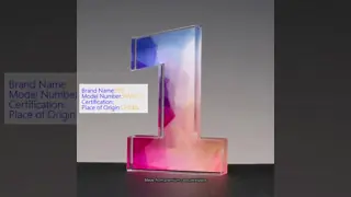 High End Clear Plexiglass Acrylic Award Number 10 Block For Employees Recognition