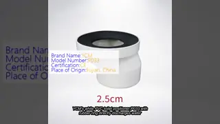the white pvc toilet positioner pipe fitting with rubber ring directly discharges water.