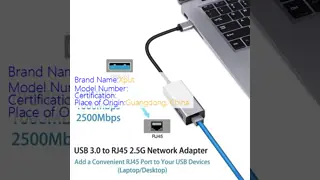 China 2500Mbps Super Speed 2.5G USB 3.0 Network Card Adapter with 2.5G Gigabit Ethernet for sale