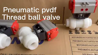 pneumatic PVDF thread ball valve