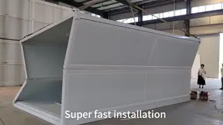 China 20ft Prefab Folding Container House Portable Folding Modular Mobile Container Anti Wind for sale