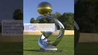 China Silver Red Blue Powder Coated 316L Stainless Steel Sculpture For Lobby Decoration for sale