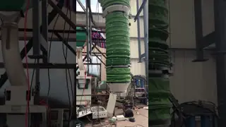 Dust free loading chute, built-in dust filter telescopic chute