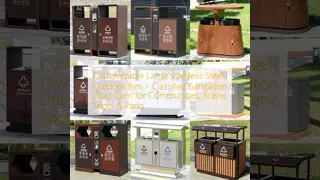 Large Stainless Steel Outdoor Bins