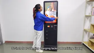 China 32" Smart Lock Charging Station Wifi Digital Signage with Software Cloud Server for sale