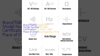 China 10A 6000 Counts Handheld Digital Multimeter , 750V Capacitance Test Multimeter for sale