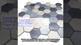 China Blue & Silver Mixed Brushed Metal Hexagon Mosaic Tiles - Hotel/Kitchen/Bathroom Wall Floor Decor Tiles for sale
