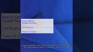 China 100% Cotton RS Ring Spun Canvas Fabric 280 GSM 58/59" Width Continuous Dyeing for Industrial Textiles for sale