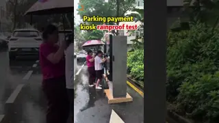Outdoor Parking Payment Kiosk Waterproof Testing