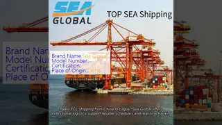FCL shipping service From China To Lagos Port Professional Logistics Support
