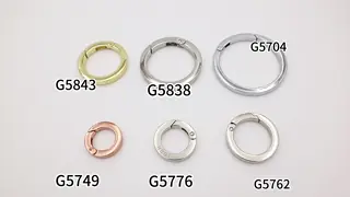 China Zinc Alloy Spring O Ring 1 Inch Round Carabiner Silver For Keychains for sale