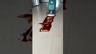 China Push-Type Floor Scrubber with 550W Brush Motor, 500W Vacuum Motor, and 180-Degree Rotating Handrail for Efficient Cleaning for sale